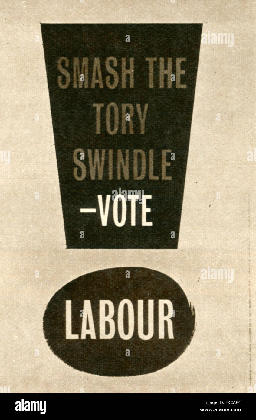 1950s UK The Labour Party Poster Stock Photo - Alamy