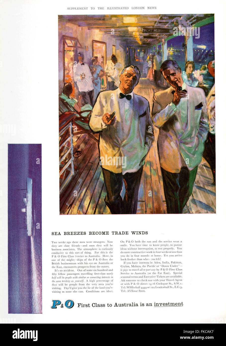 1930s UK P&O Magazine Advert Stock Photo - Alamy