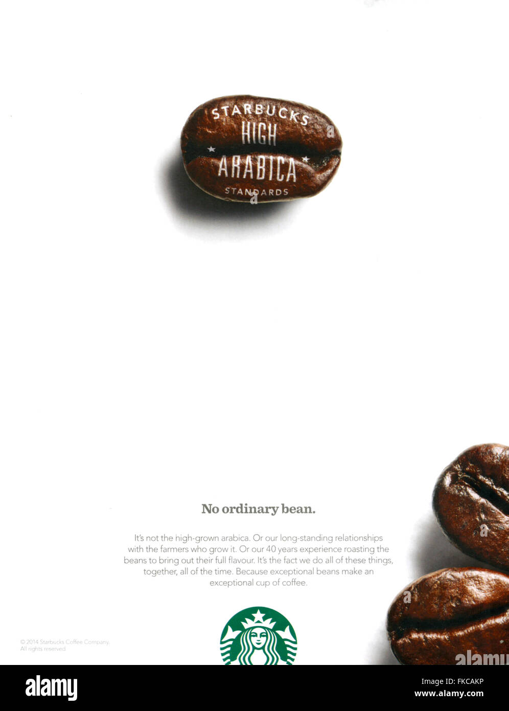 2000s UK Starbucks Magazine Advert Stock Photo - Alamy