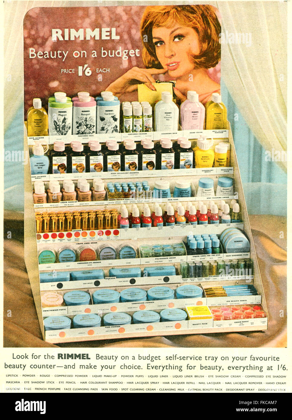 1960s UK Rimmel Magazine Advert Stock Photo - Alamy