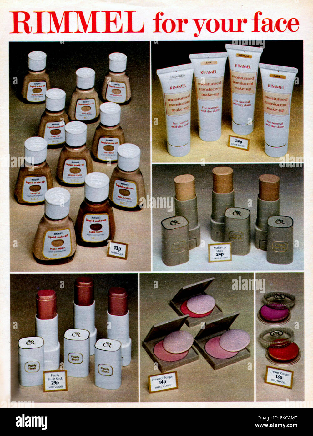 1970s UK Rimmel Magazine Advert Stock Photo - Alamy