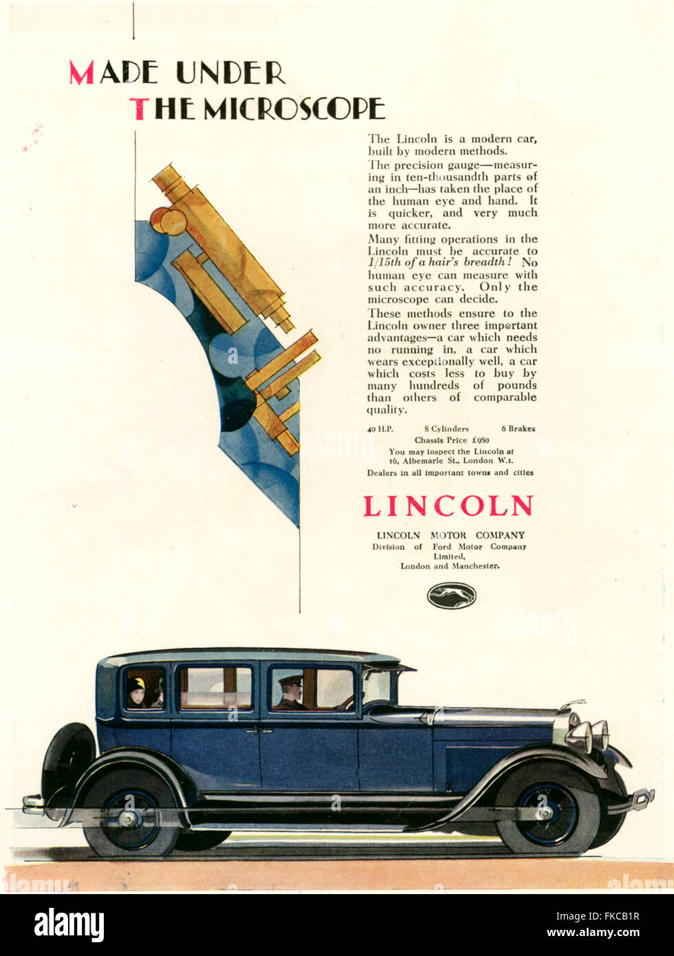 1920s UK Lincoln Magazine Advert Stock Photo - Alamy