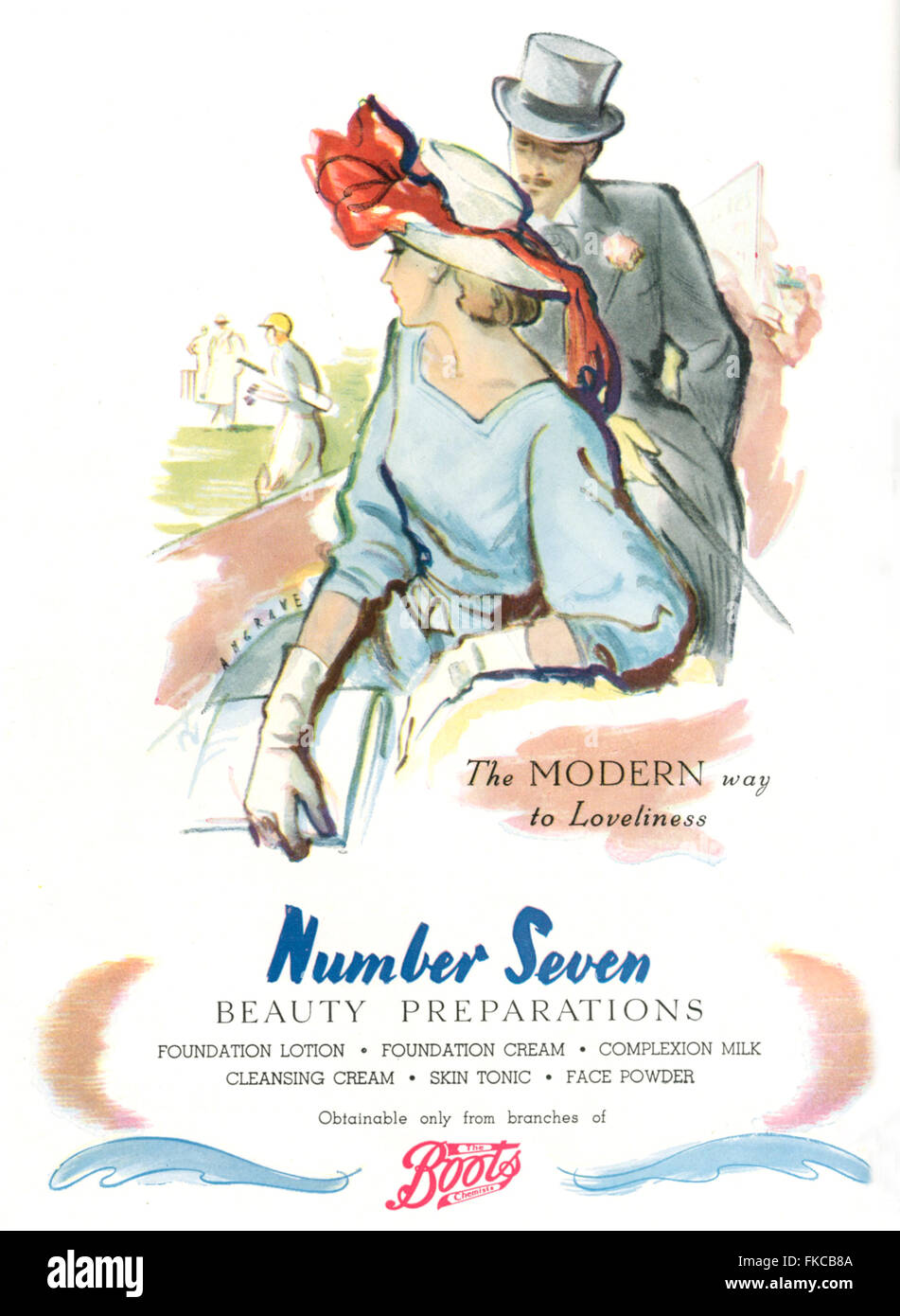 1940s UK Boots Magazine Advert Stock Photo - Alamy