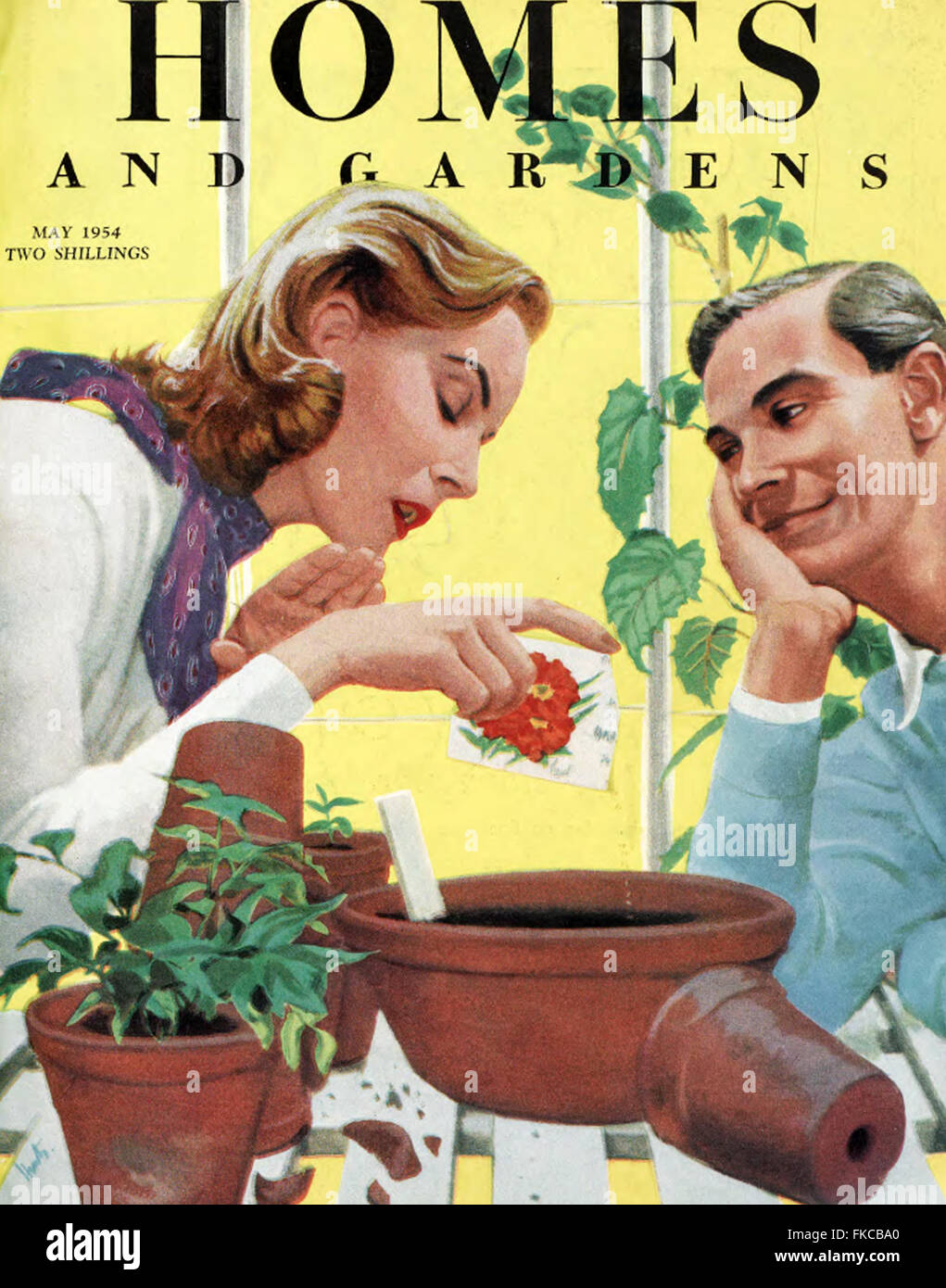 1950s UK Homes and gardens Magazine Cover Stock Photo - Alamy