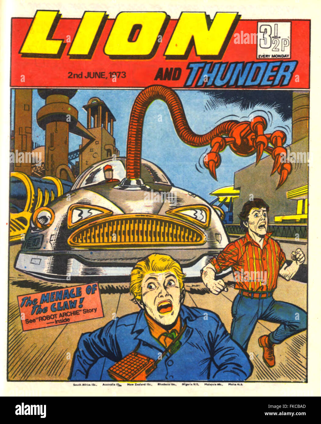 1970s UK Lion and Thunder Comic Cover Stock Photo - Alamy