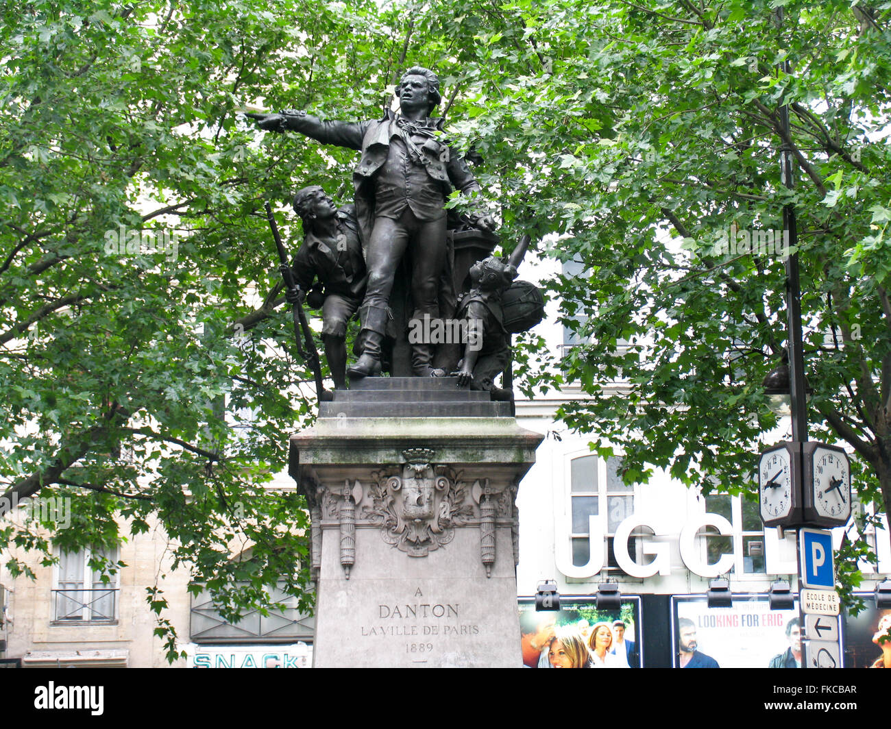 Bronze sculpture of Georges-Jacques Danton Stock Photo - Alamy