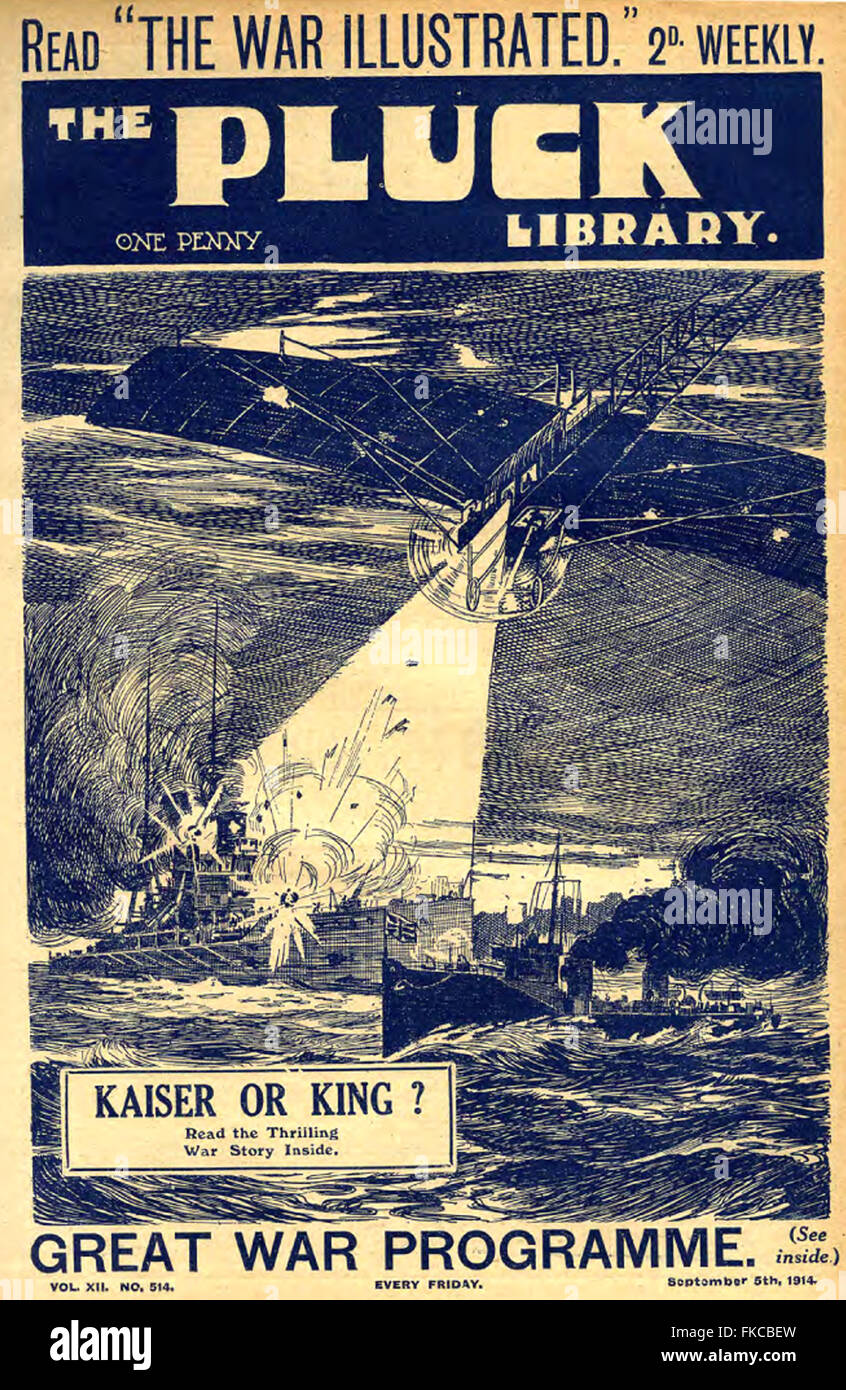 1910s UK The Pluck Library Comic Cover Stock Photo - Alamy