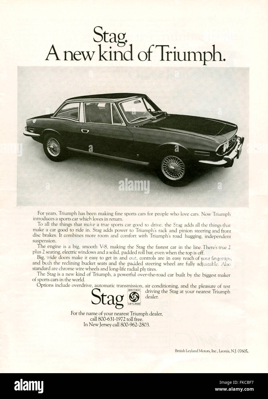 1970s USA Triumph Magazine Advert Stock Photo - Alamy