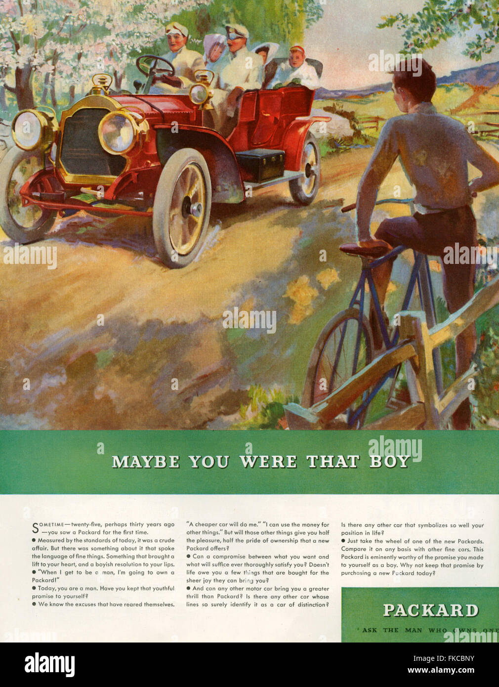 1930s USA Packard Magazine Advert Stock Photo - Alamy