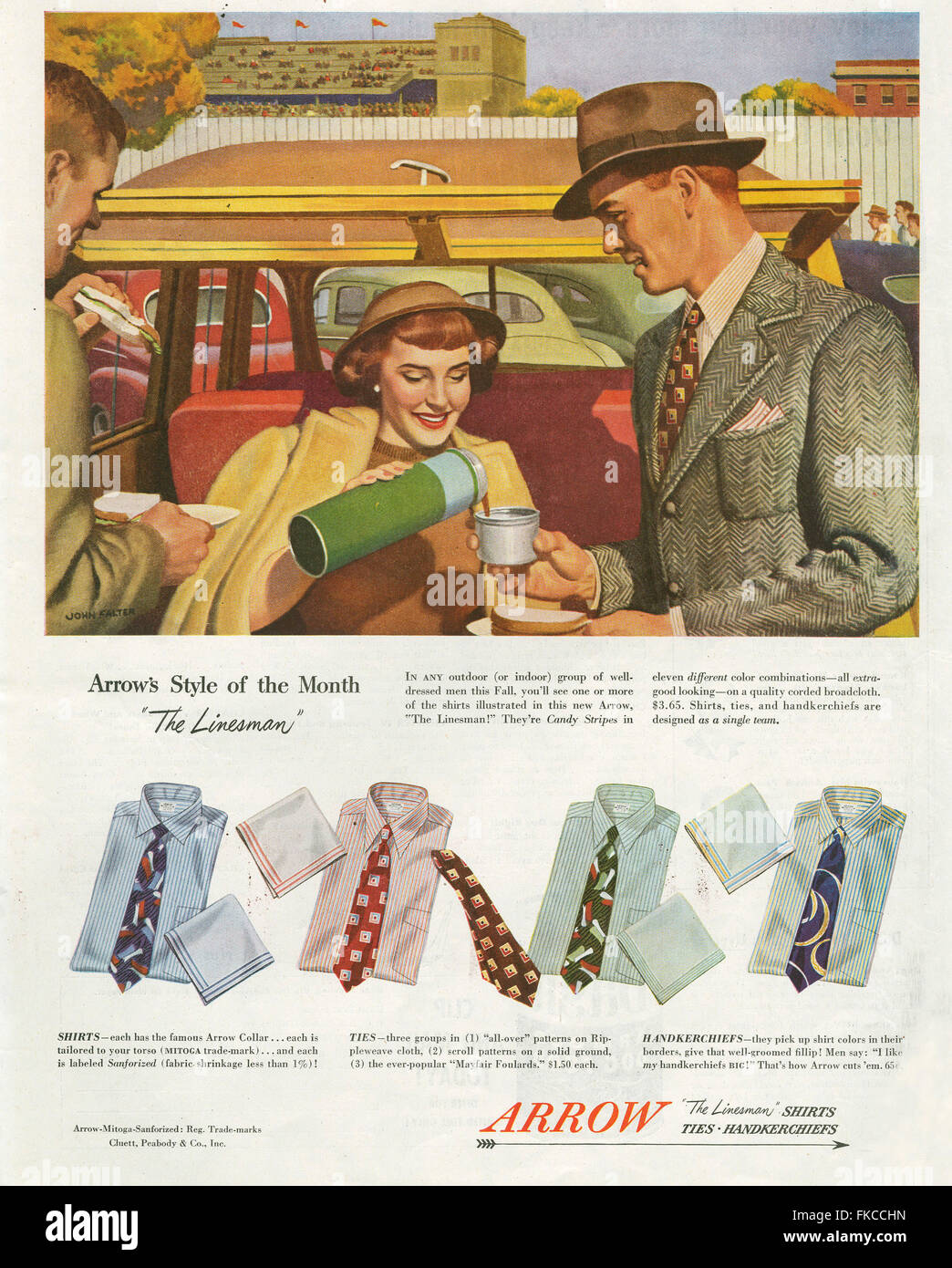1940s USA Arrow Magazine Advert Stock Photo - Alamy
