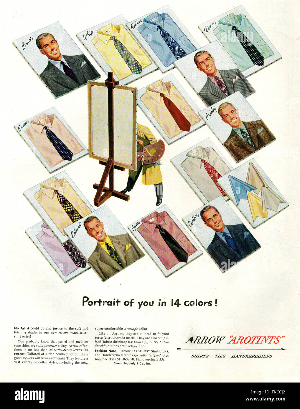 1940s USA Arrow Magazine Advert Stock Photo - Alamy
