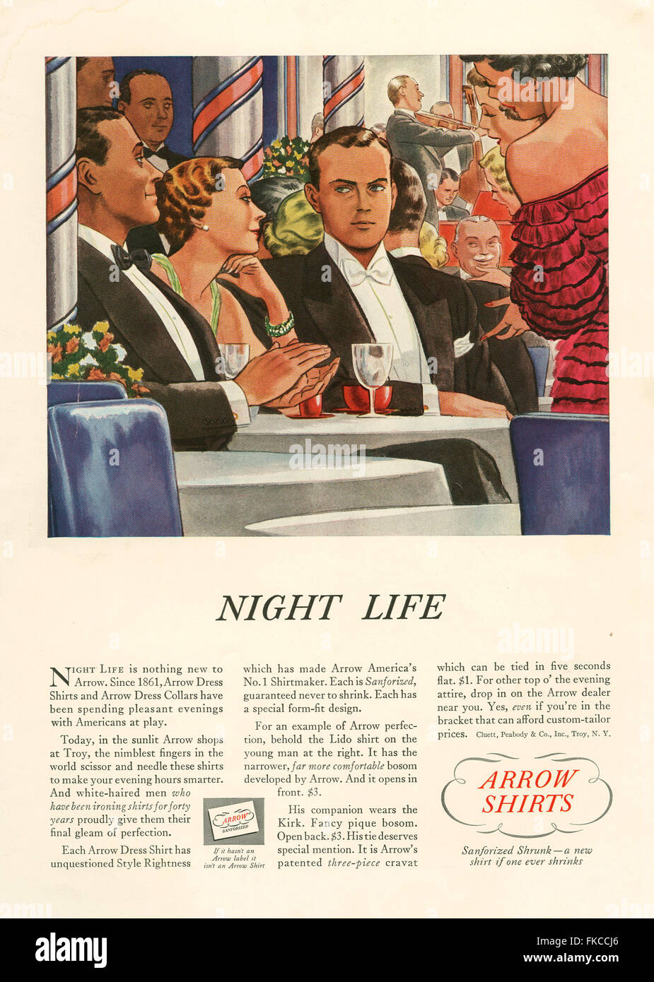 1940s USA Arrow Magazine Advert Stock Photo - Alamy