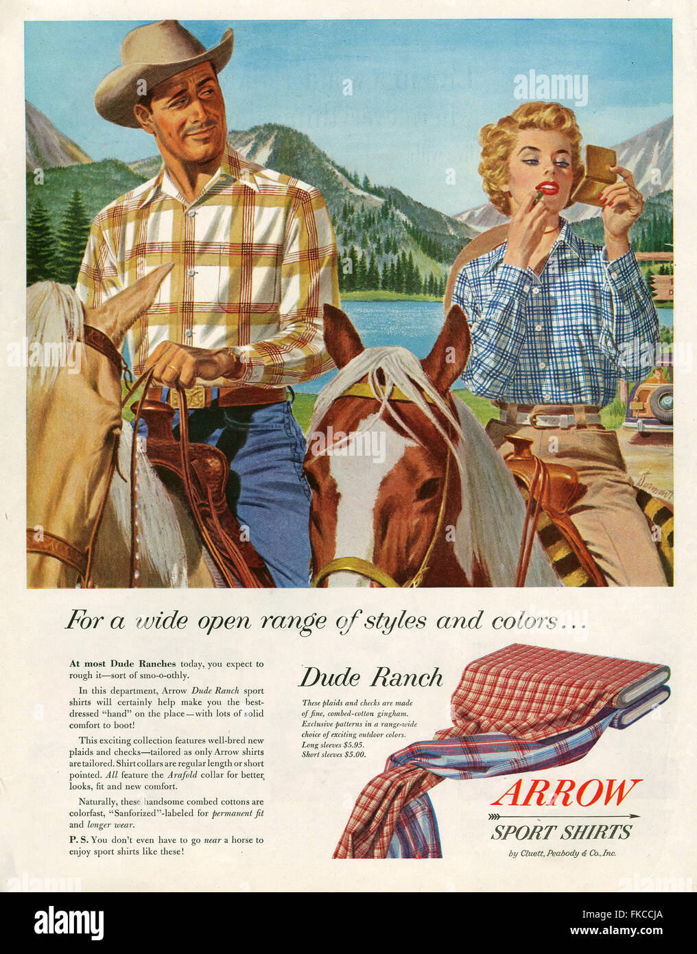 1950s USA Arrow Magazine Advert Stock Photo - Alamy