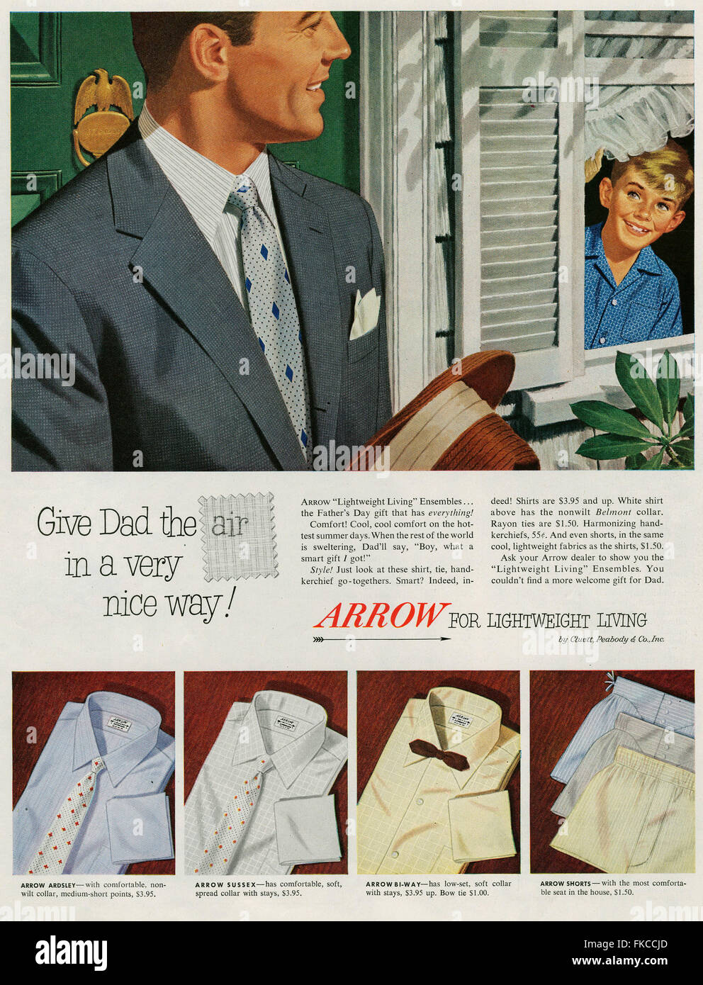 1950s USA Arrow Magazine Advert Stock Photo - Alamy