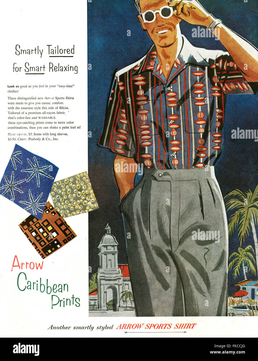 1950s USA Arrow Magazine Advert Stock Photo - Alamy