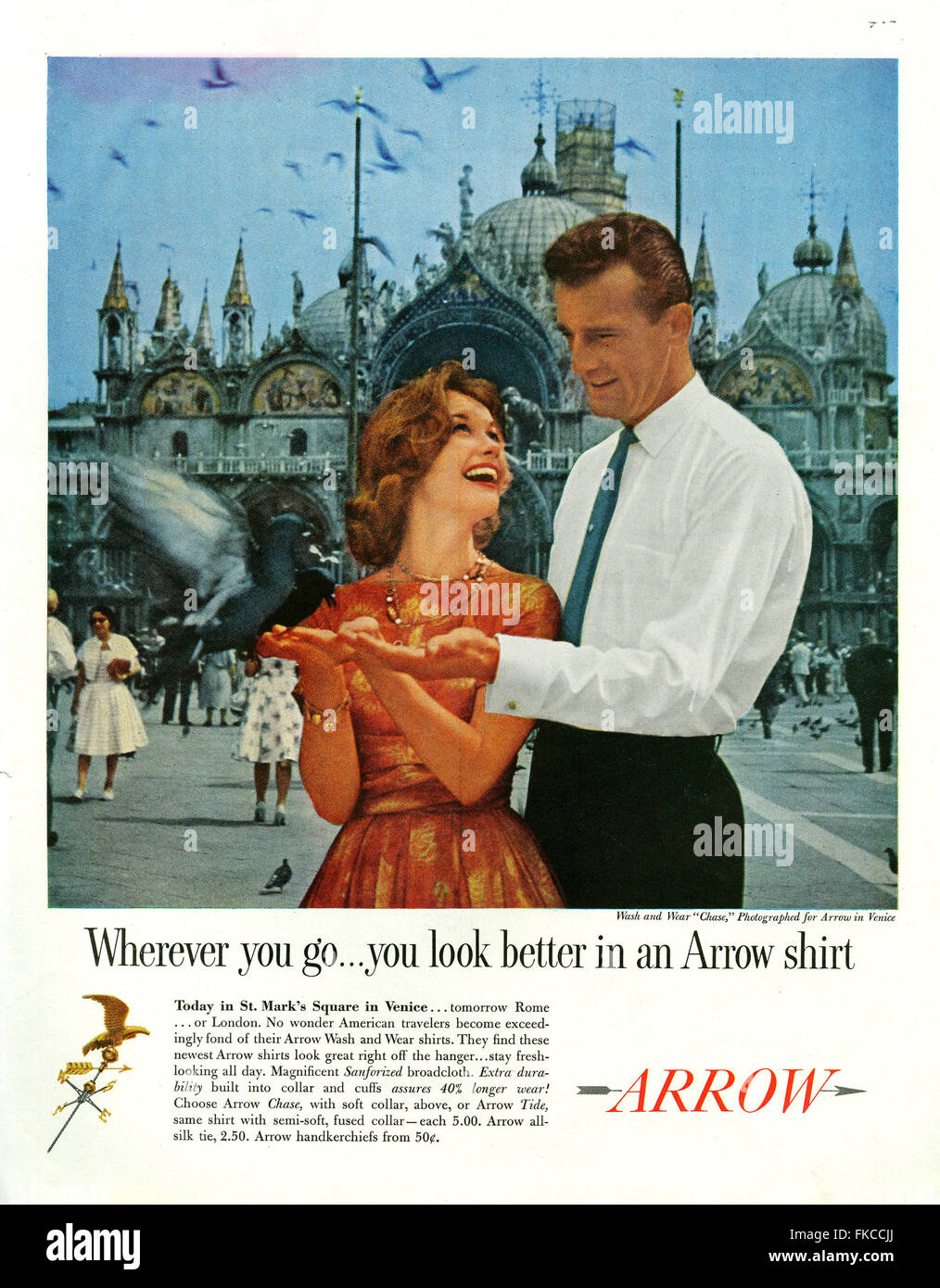 1950s USA Arrow Magazine Advert Stock Photo - Alamy