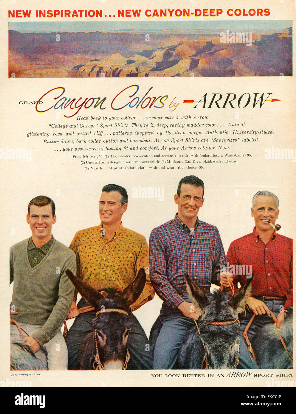 1950s USA Arrow Magazine Advert Stock Photo - Alamy