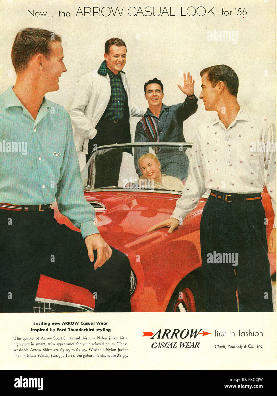 1950s usa arrow magazine advert hi-res stock photography and images - Alamy