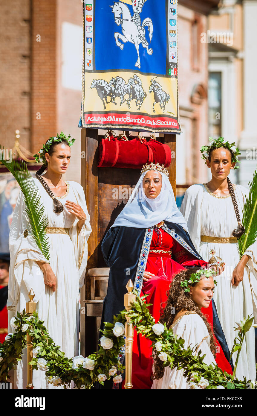 Asti, Italy - September 16, 2012: Procession of street performers in ...