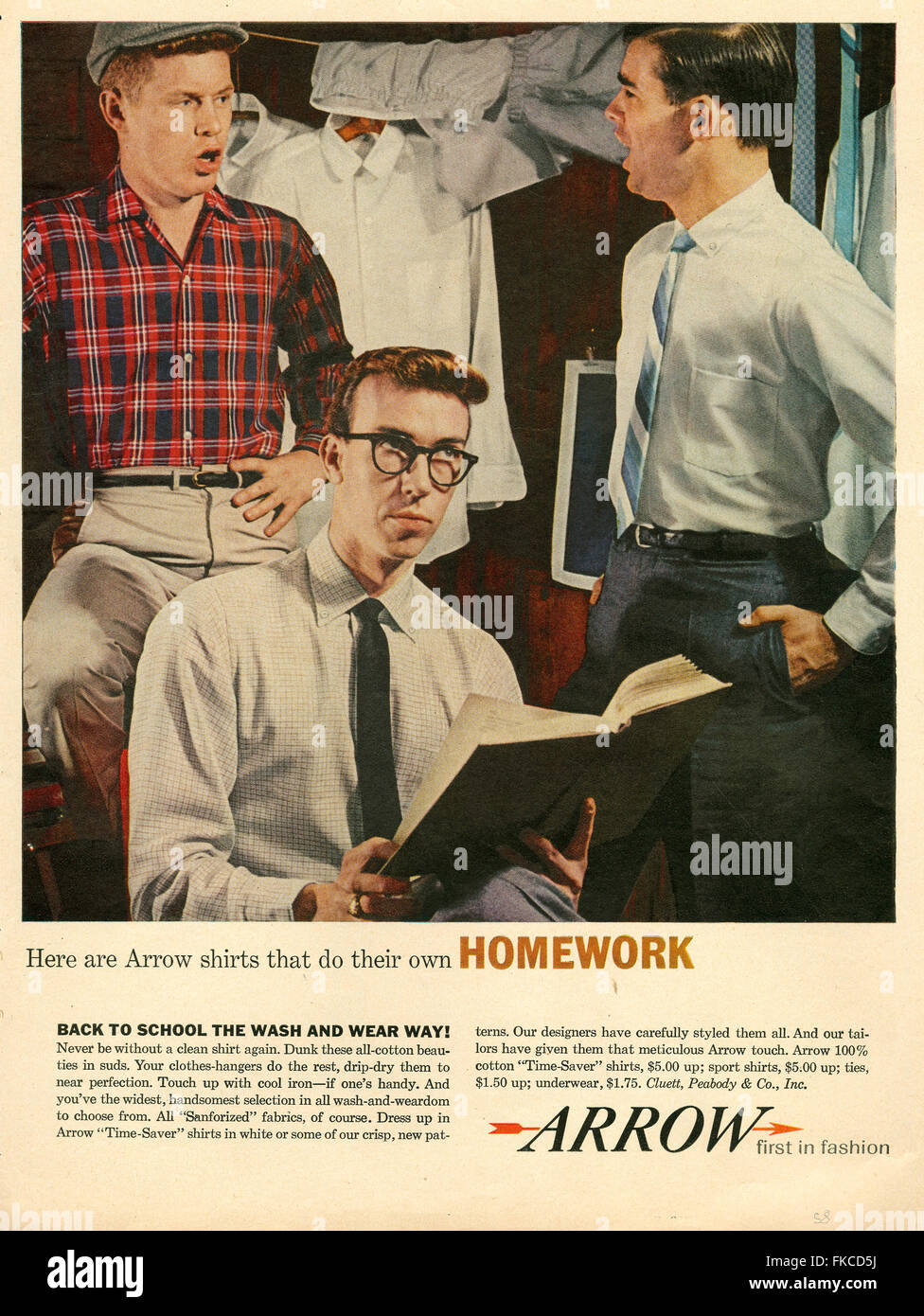1950s USA Arrow Magazine Advert Stock Photo - Alamy