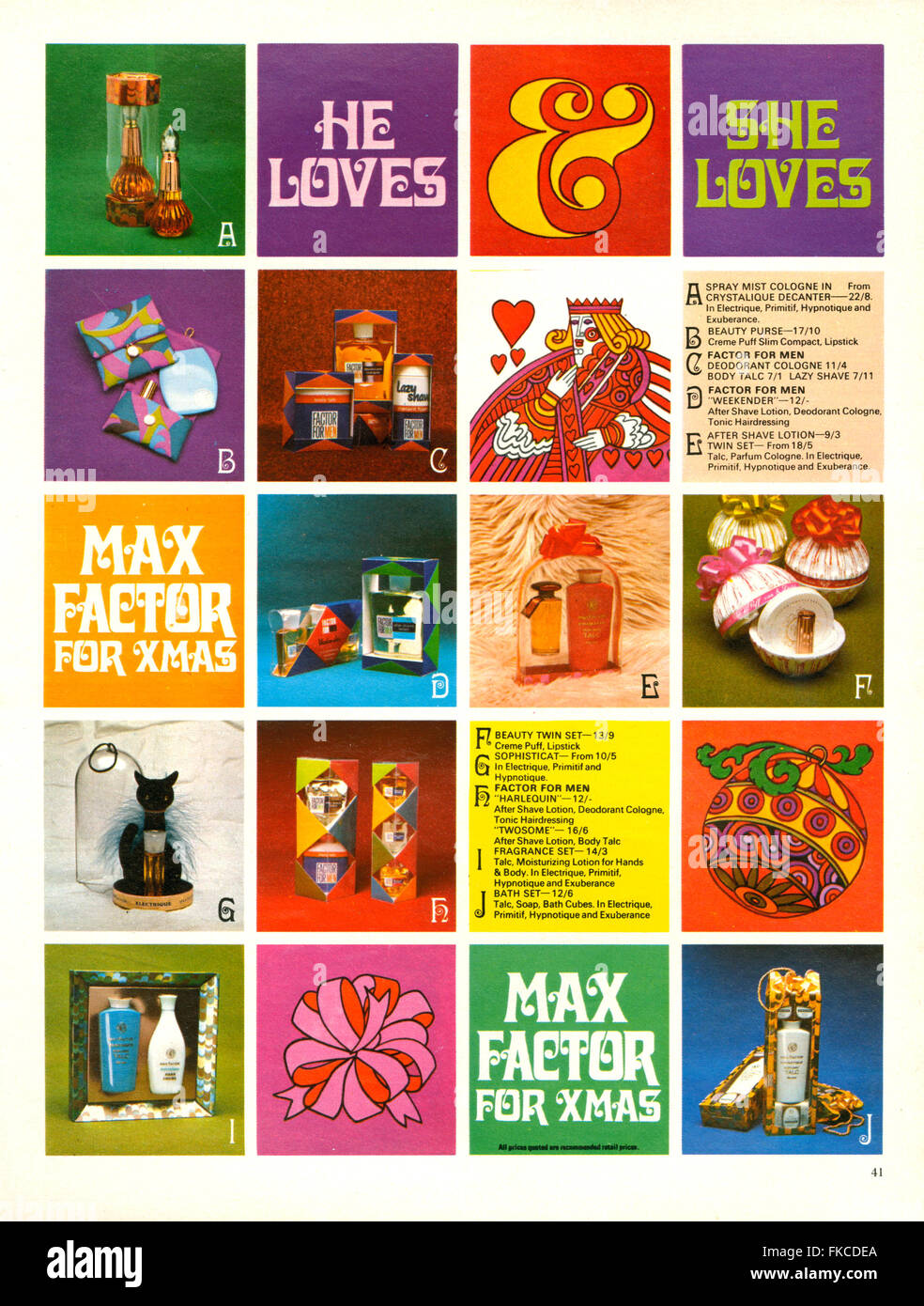 1960s UK Max Factor Magazine Advert Stock Photo - Alamy