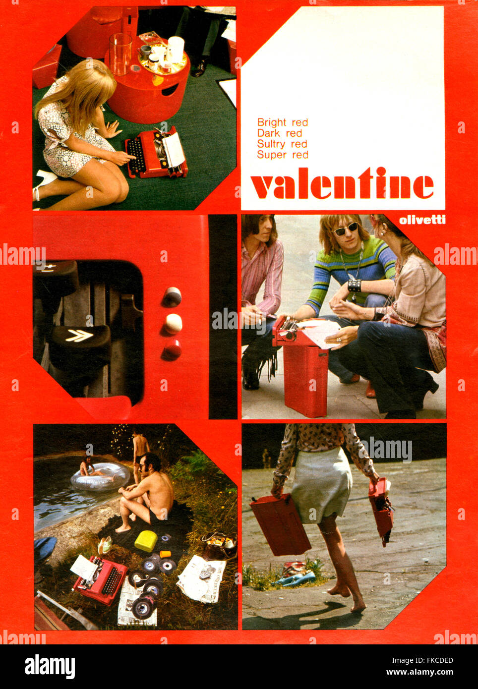 1960s UK Olivetti Valentine Magazine Advert Stock Photo - Alamy