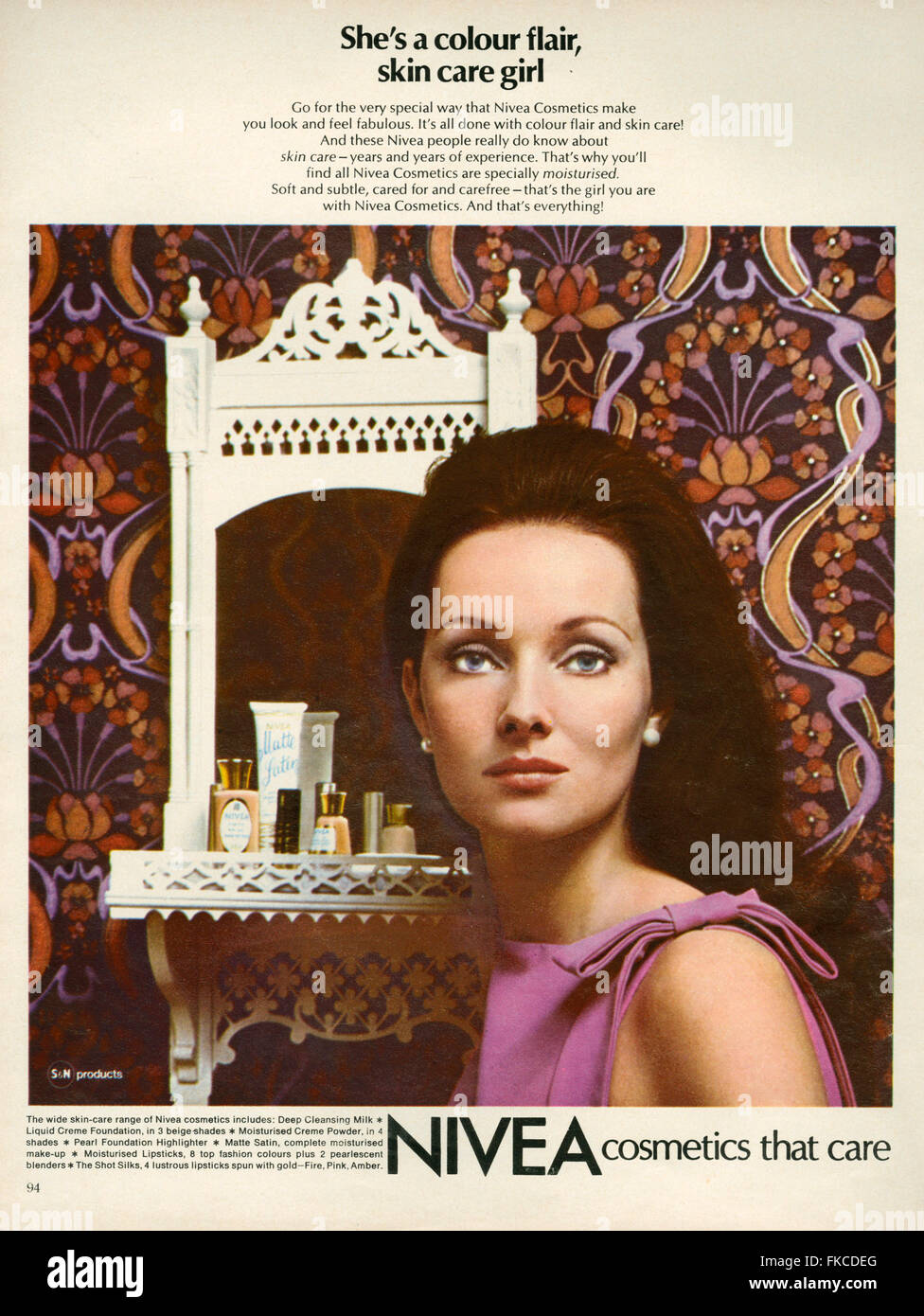 1960s uk nivea magazine advert hi-res stock photography and images - Alamy