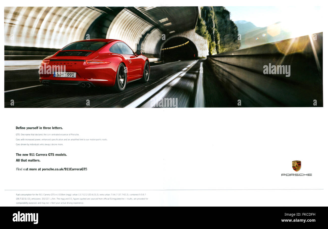 2010s UK Porsche Magazine Advert Stock Photo - Alamy