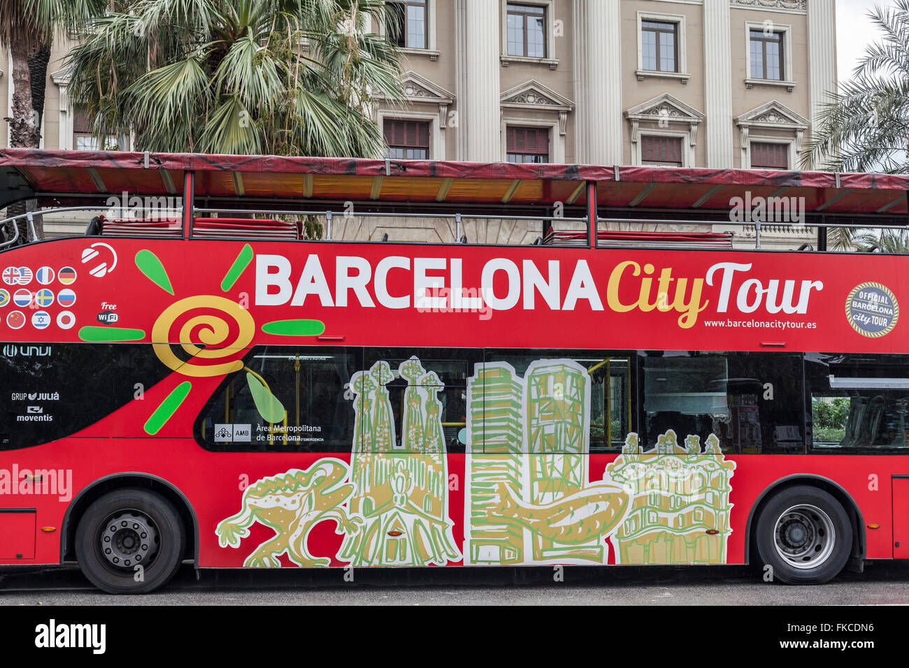 Tourist bus, Barcelona Stock Photo - Alamy