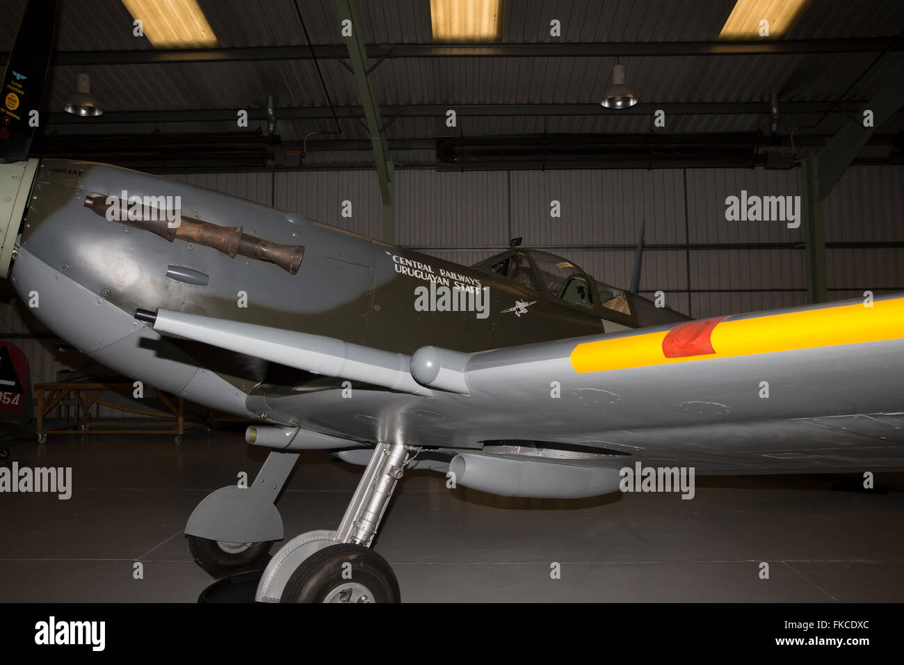 Biggin Hill,UK,8th March 2016,A spitfire under renovation in the Biggin ...