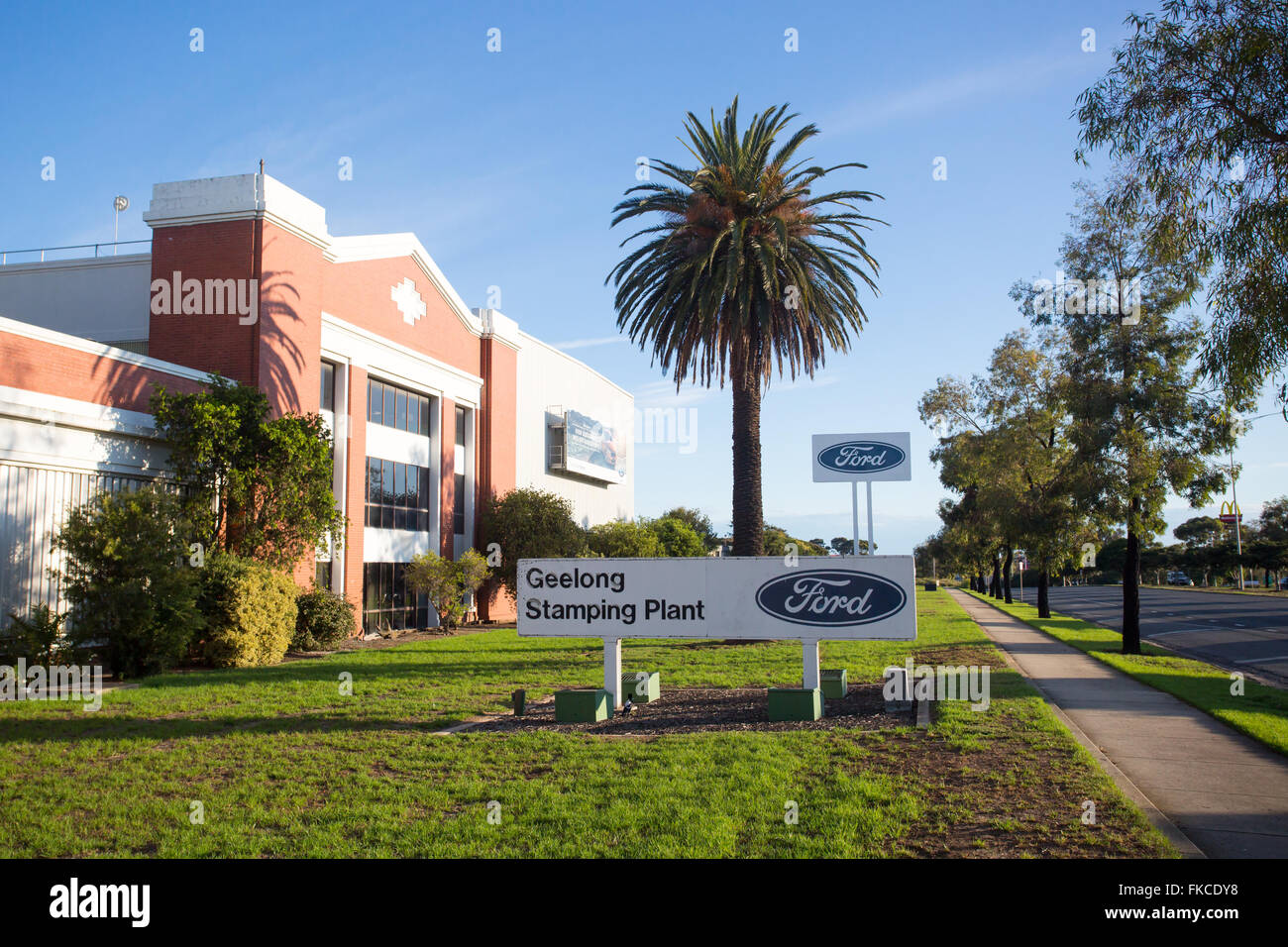 GEELONG, AUSTRALIA - JAN 31 2016: Ford's factory in Geelong before ...