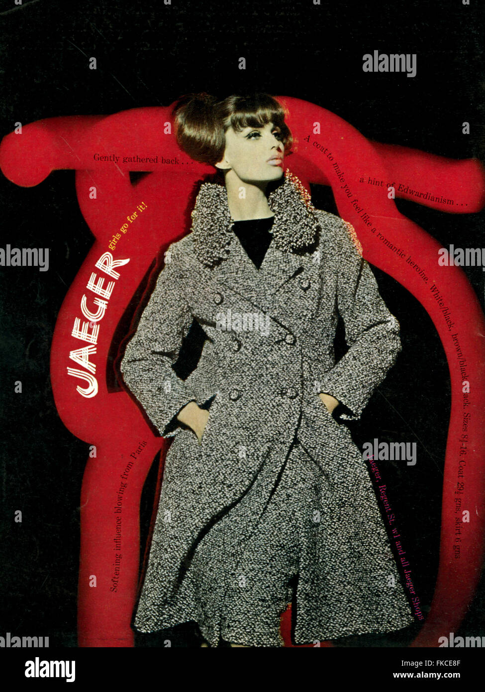 1960s UK Jaeger Magazine Advert Stock Photo - Alamy