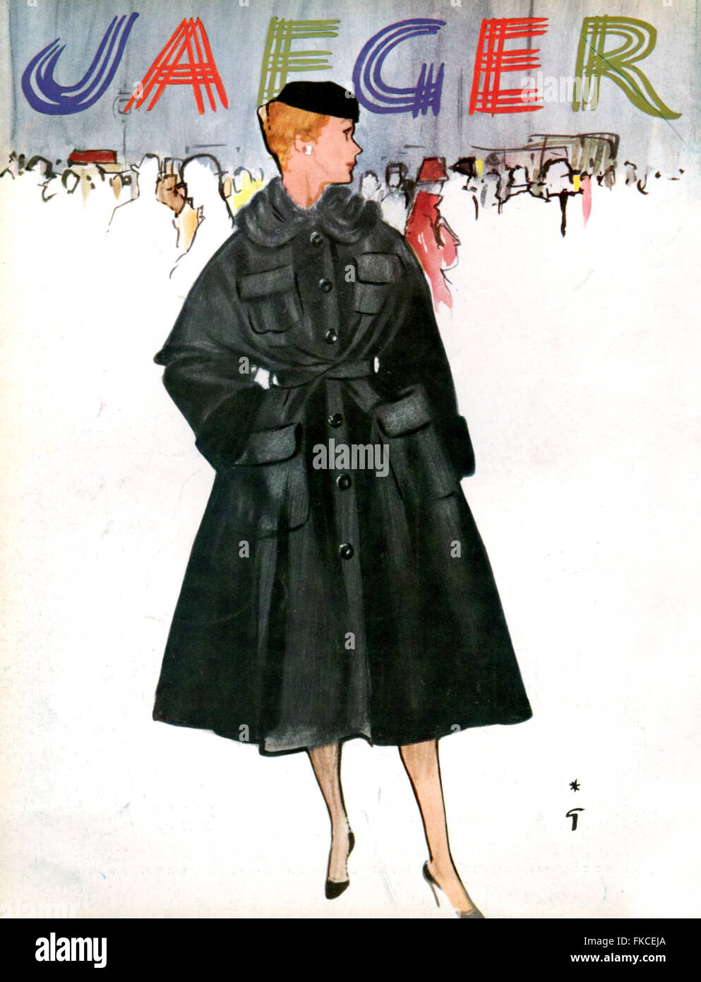 1950s UK Jaeger Magazine Advert Stock Photo - Alamy