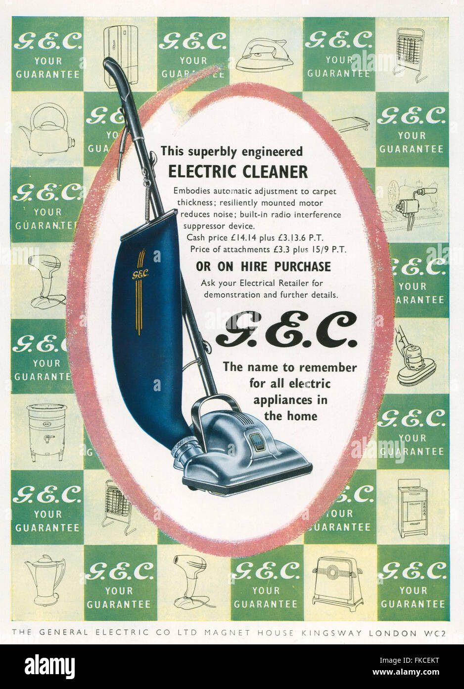 1950s UK General Electric Magazine Advert Stock Photo - Alamy