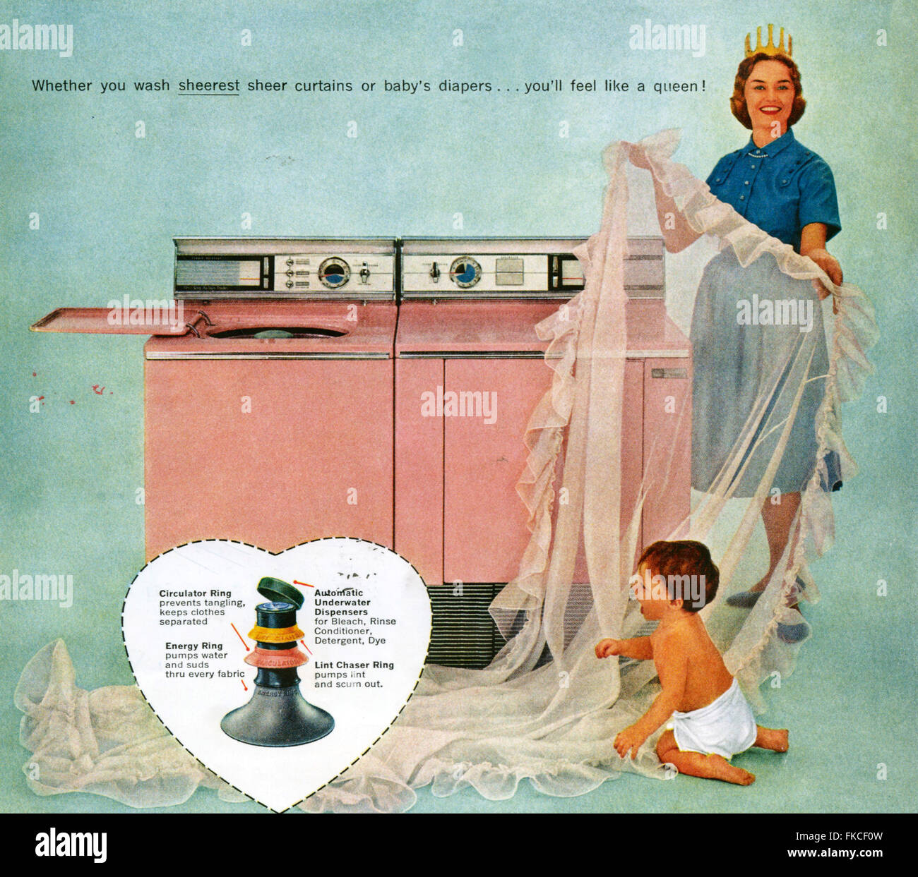 1960s USA Washing Machines Magazine Advert (detail Stock Photo - Alamy
