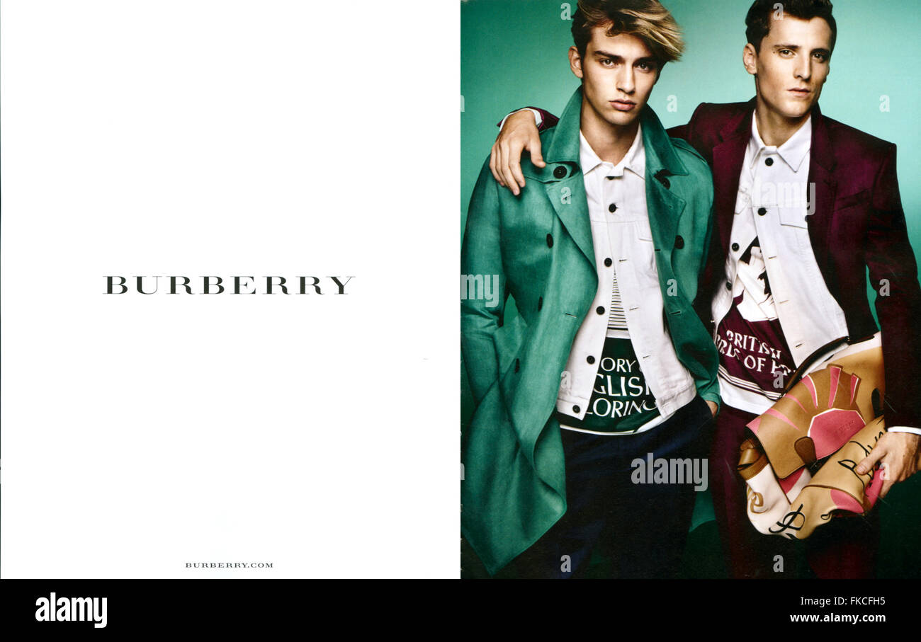 2010s UK Burberry Magazine Advert Stock Photo - Alamy