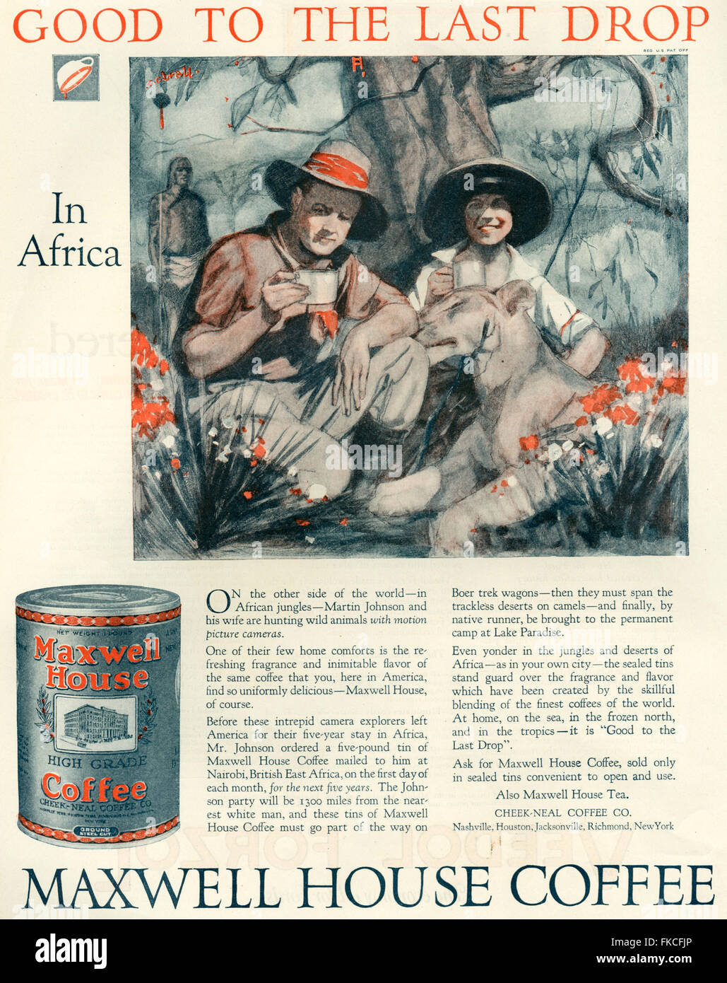 1920s USA Maxwell House Magazine Advert Stock Photo - Alamy