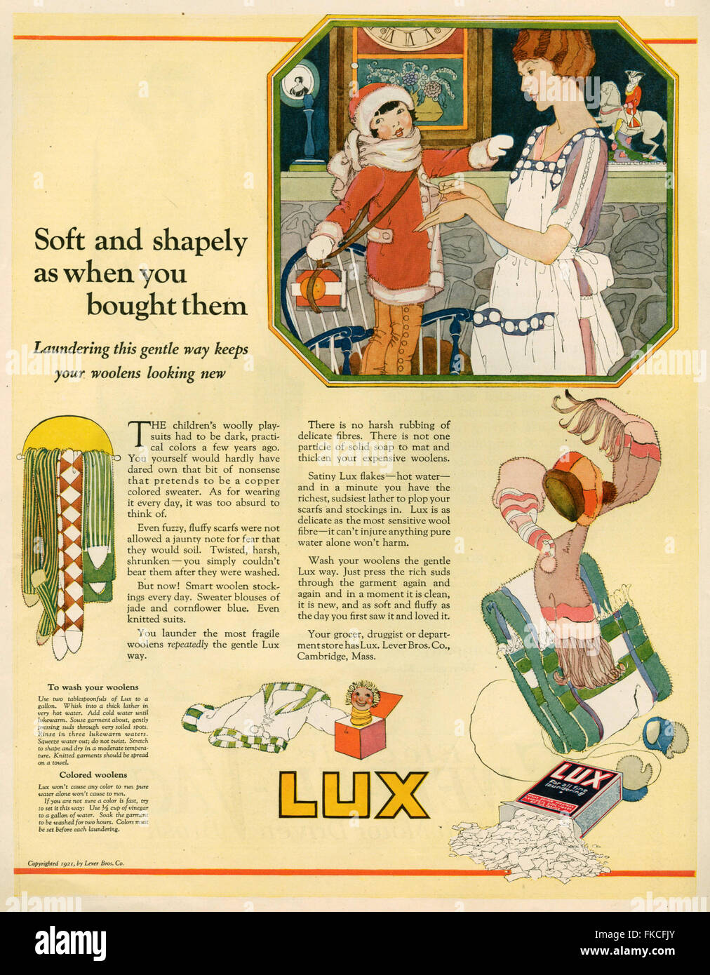 1920s USA Lux Magazine Advert Stock Photo - Alamy