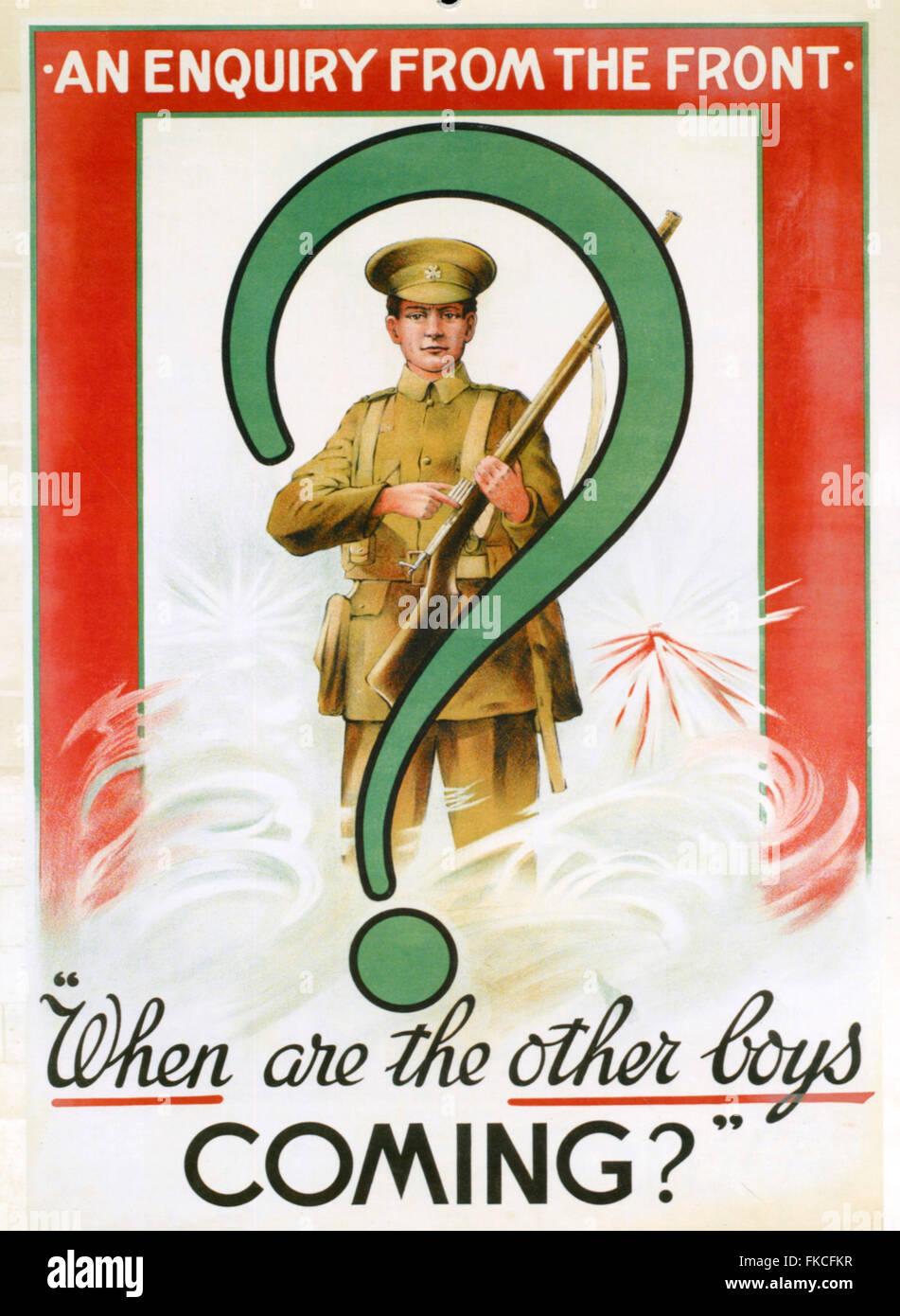 Recruitment poster 1915 hi-res stock photography and images - Alamy