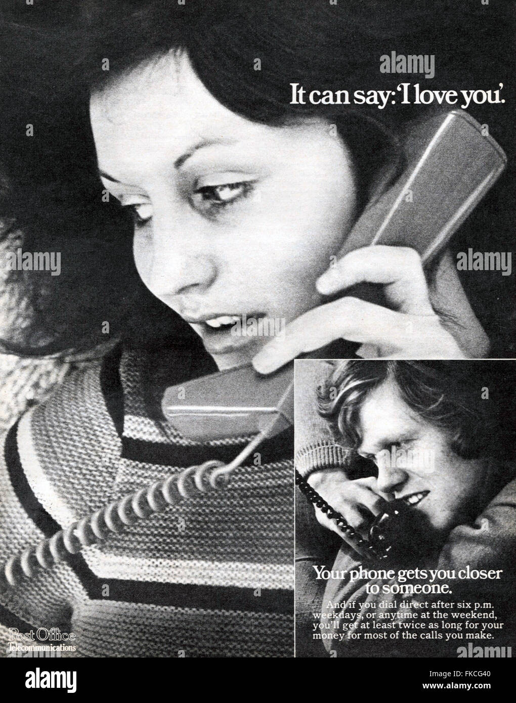 1970s UK The Post Office Magazine Advert Stock Photo - Alamy