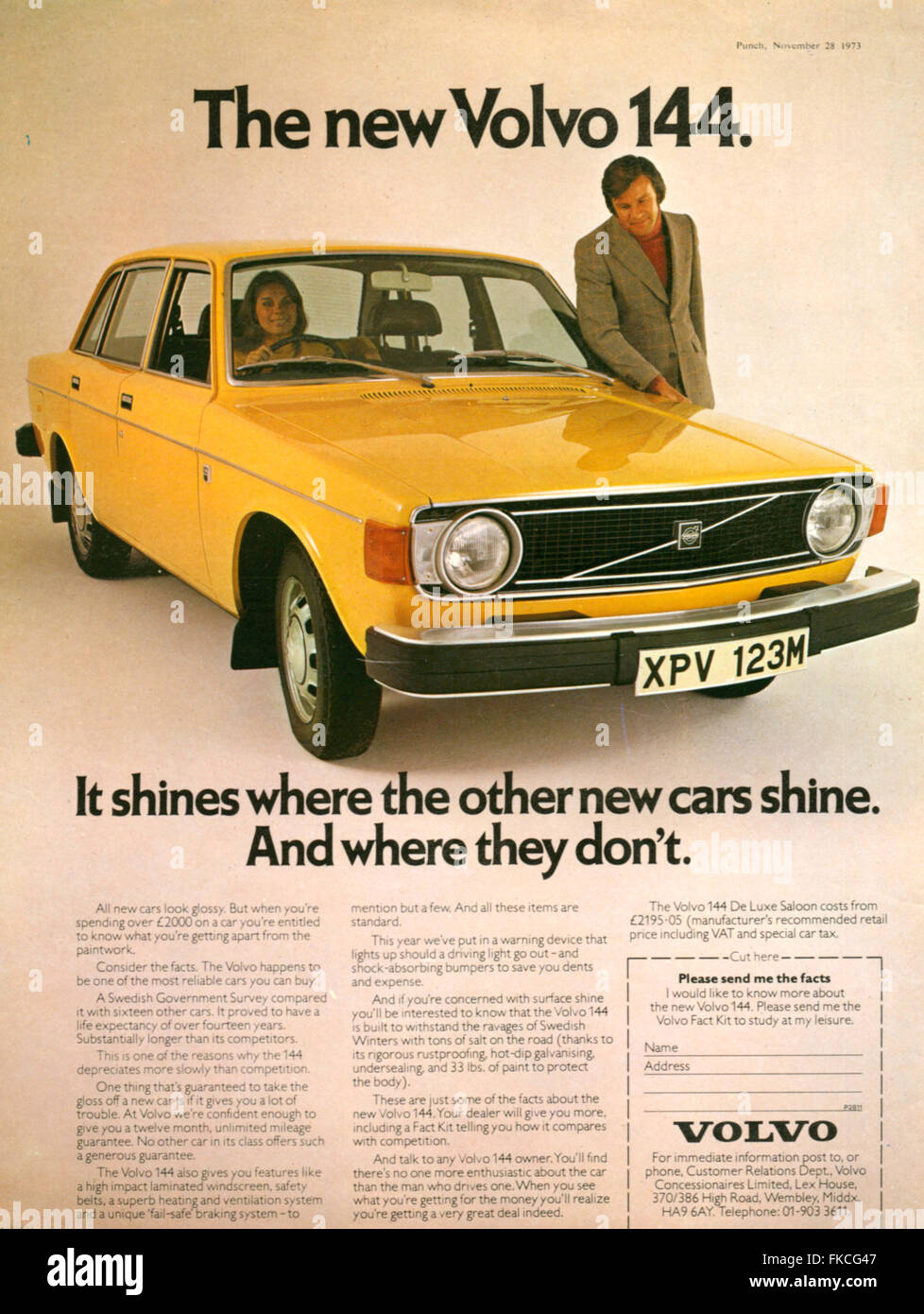 1970s UK Volvo Magazine Advert Stock Photo - Alamy