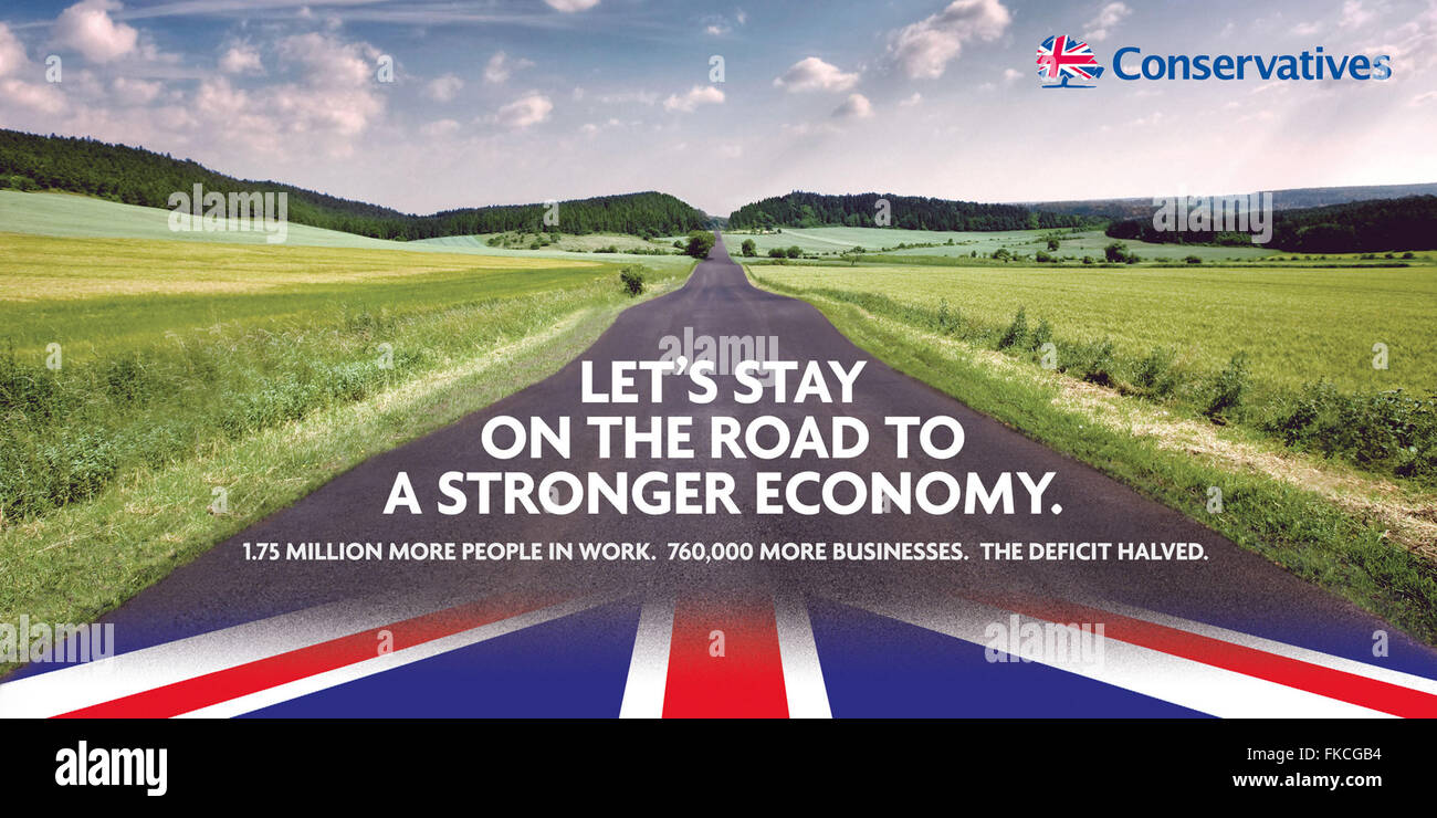 2010s UK The Conservative Party Billboard Advert Stock Photo - Alamy
