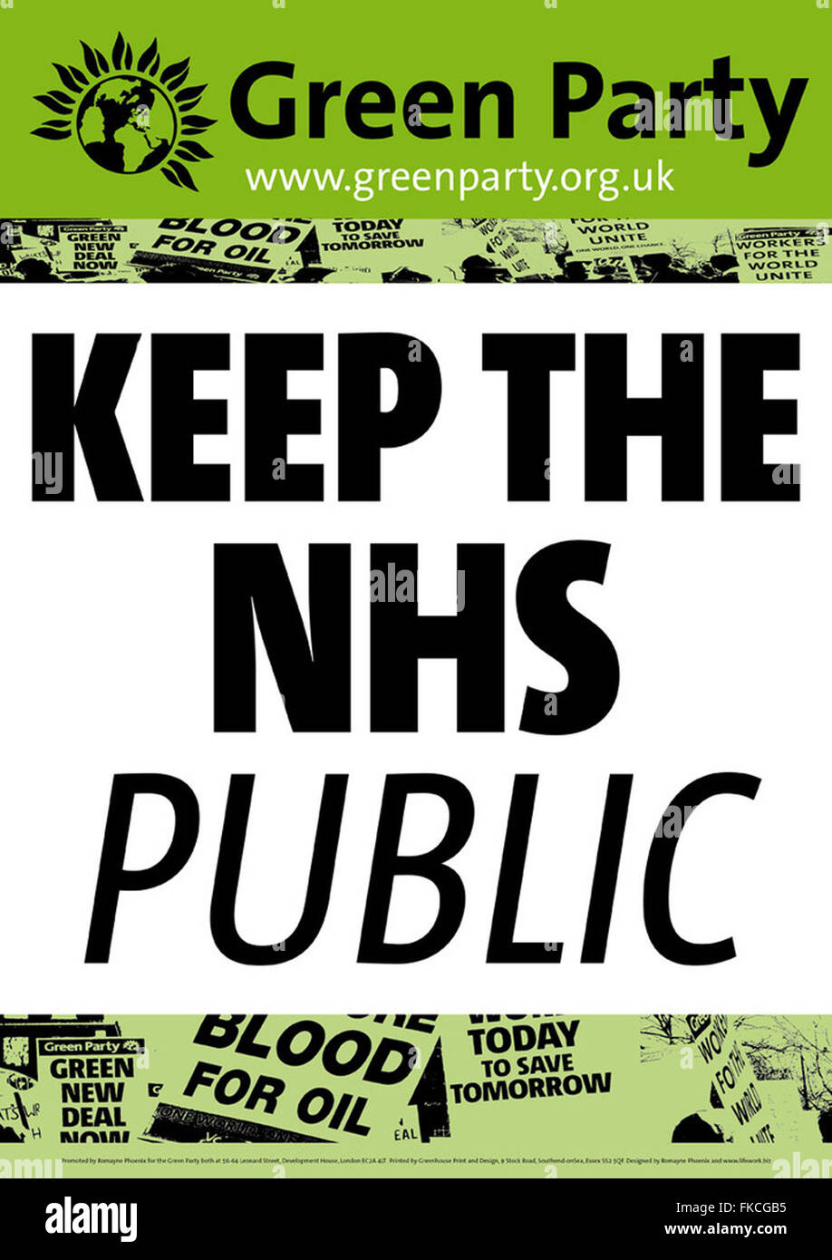 2010s UK The Green Party Poster Stock Photo - Alamy