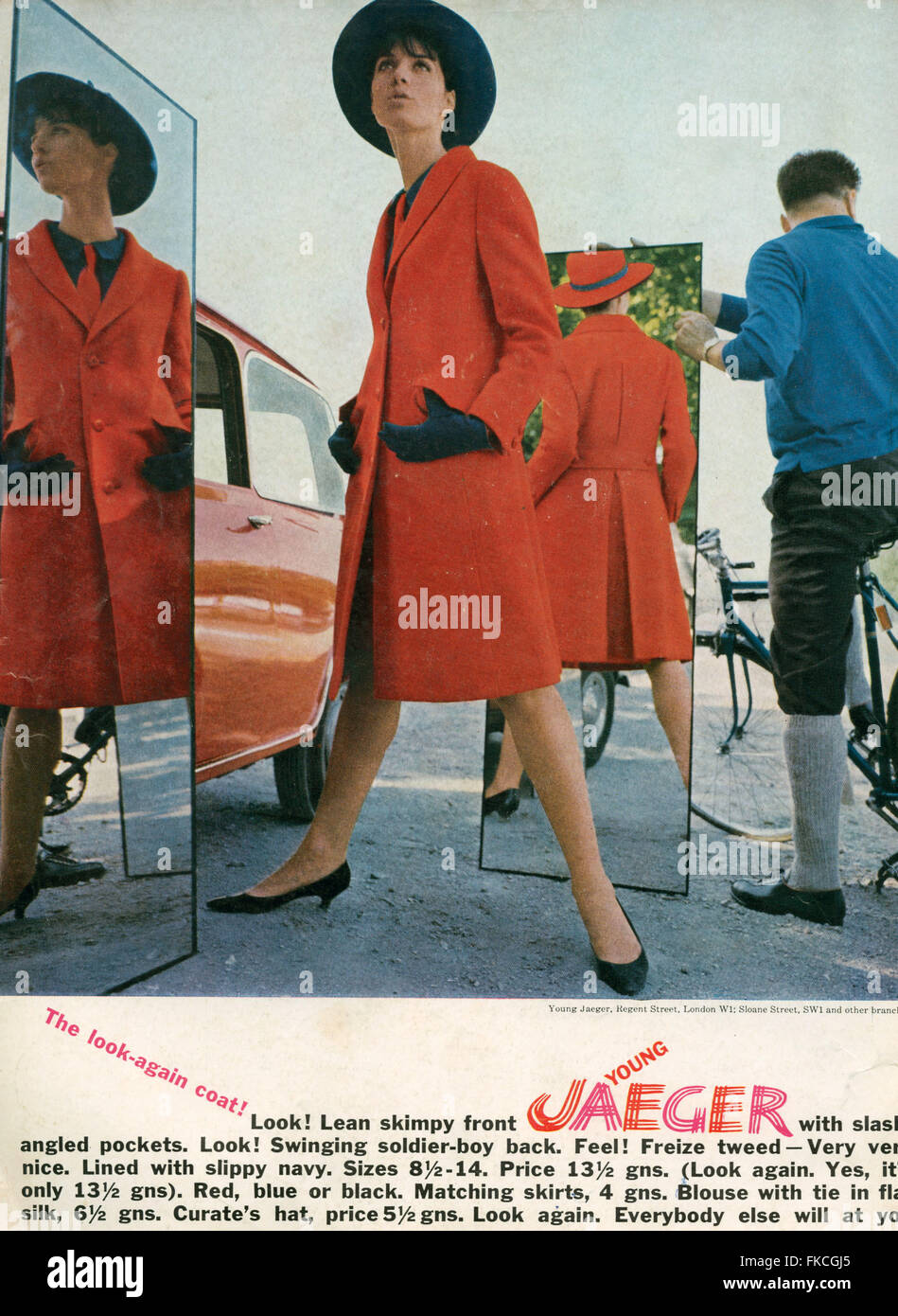 1960s UK Jaeger Magazine Advert Stock Photo - Alamy