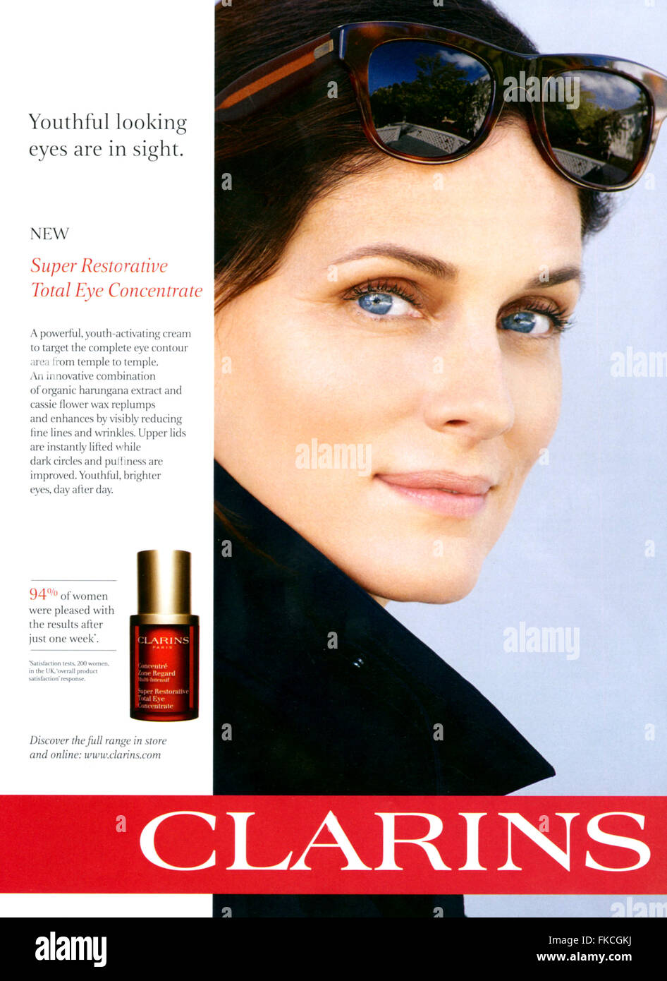 2010s UK Clarins Magazine Advert Stock Photo - Alamy