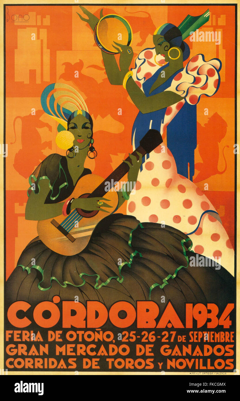 1930s Spain Cordoba Poster Stock Photo - Alamy