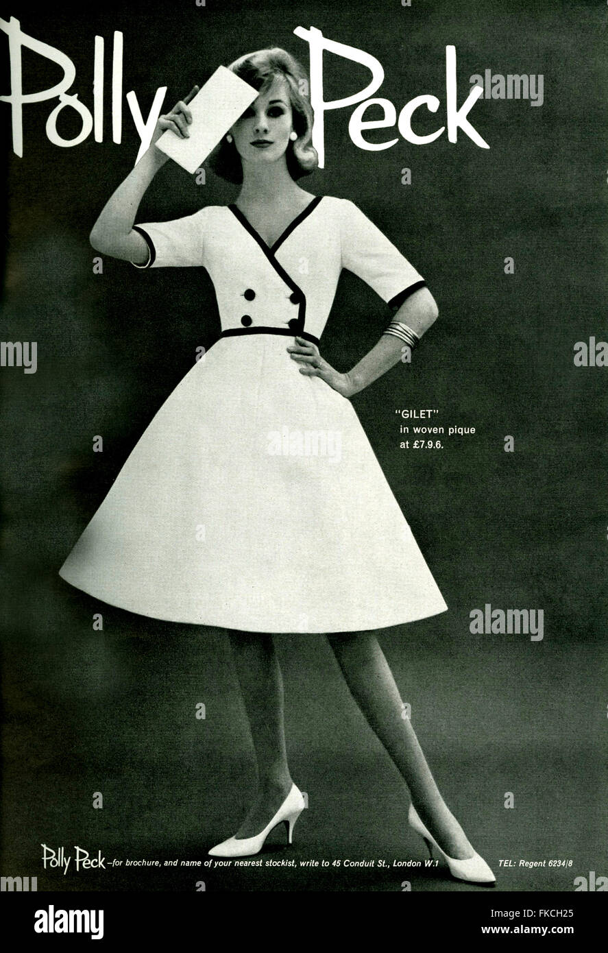 1960s UK Polly Peck Magazine Advert Stock Photo - Alamy