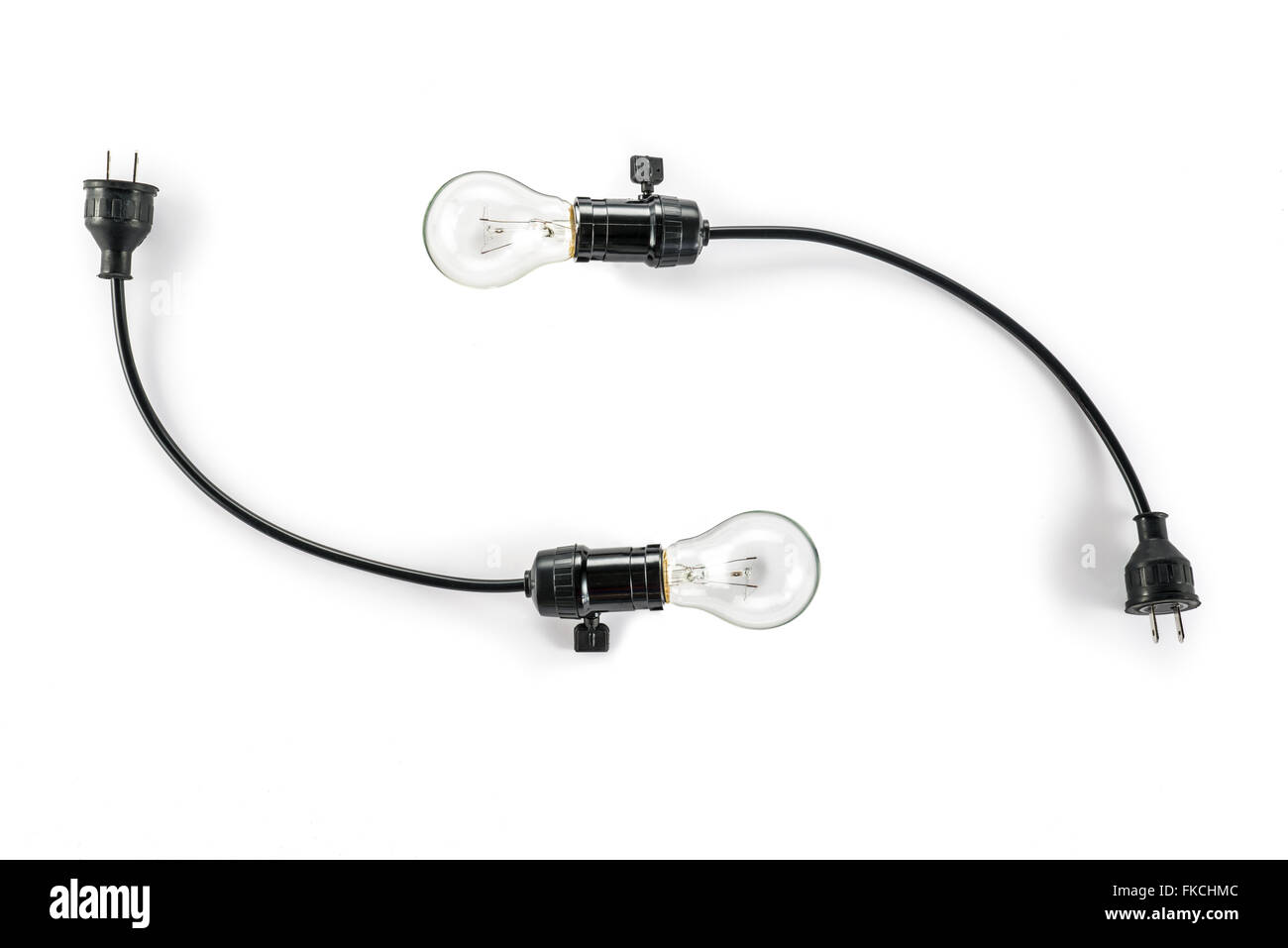 light bulb with plug and Lamp Holder, cable tungsten energy two Stock ...