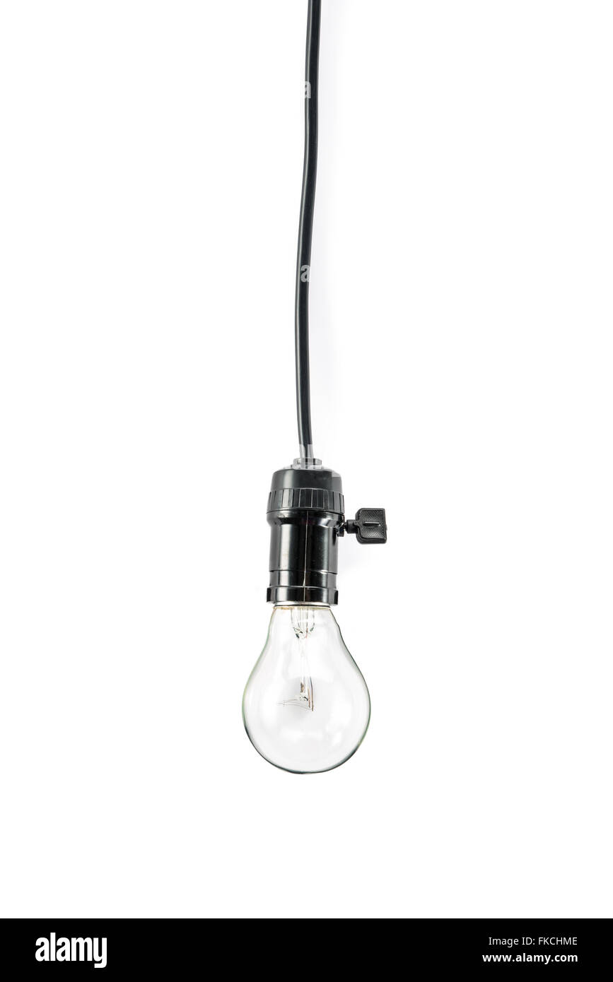 light bulb with plug and Lamp Holder, cable tungsten energy Stock Photo ...