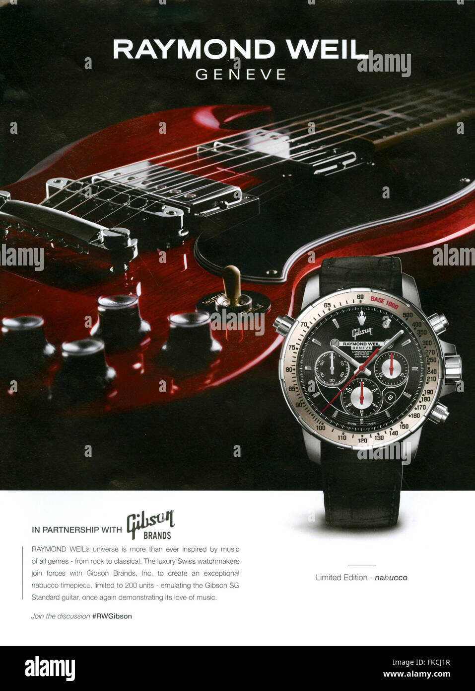 2010s UK Raymond Weil Magazine Advert Stock Photo - Alamy
